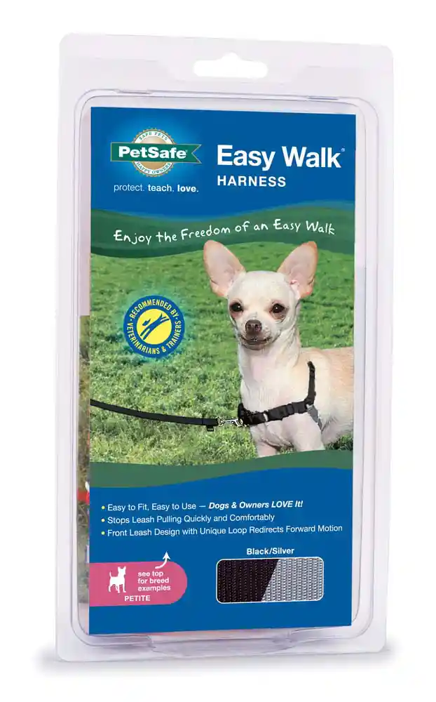 EASY WALK Harness, No Pull Dog Harness Petite Blk